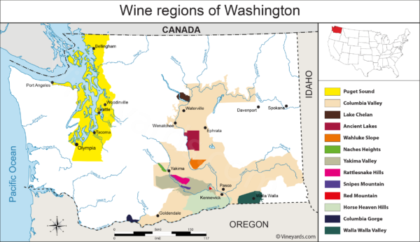Les vins de l'état de Washington - Vins du monde